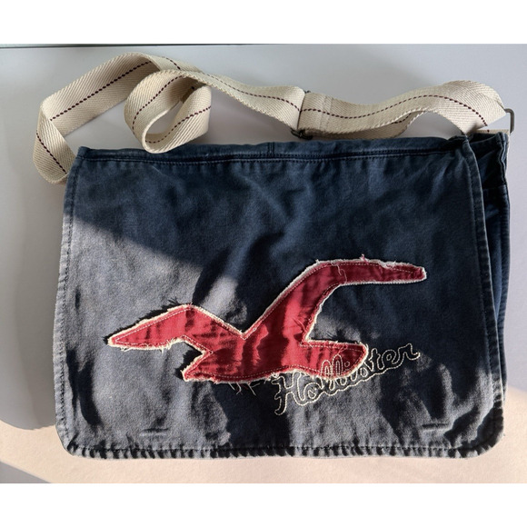 Hollister | Bags | Y2k Hollister Shoulder Messenger Bag Blue Flap Over ...